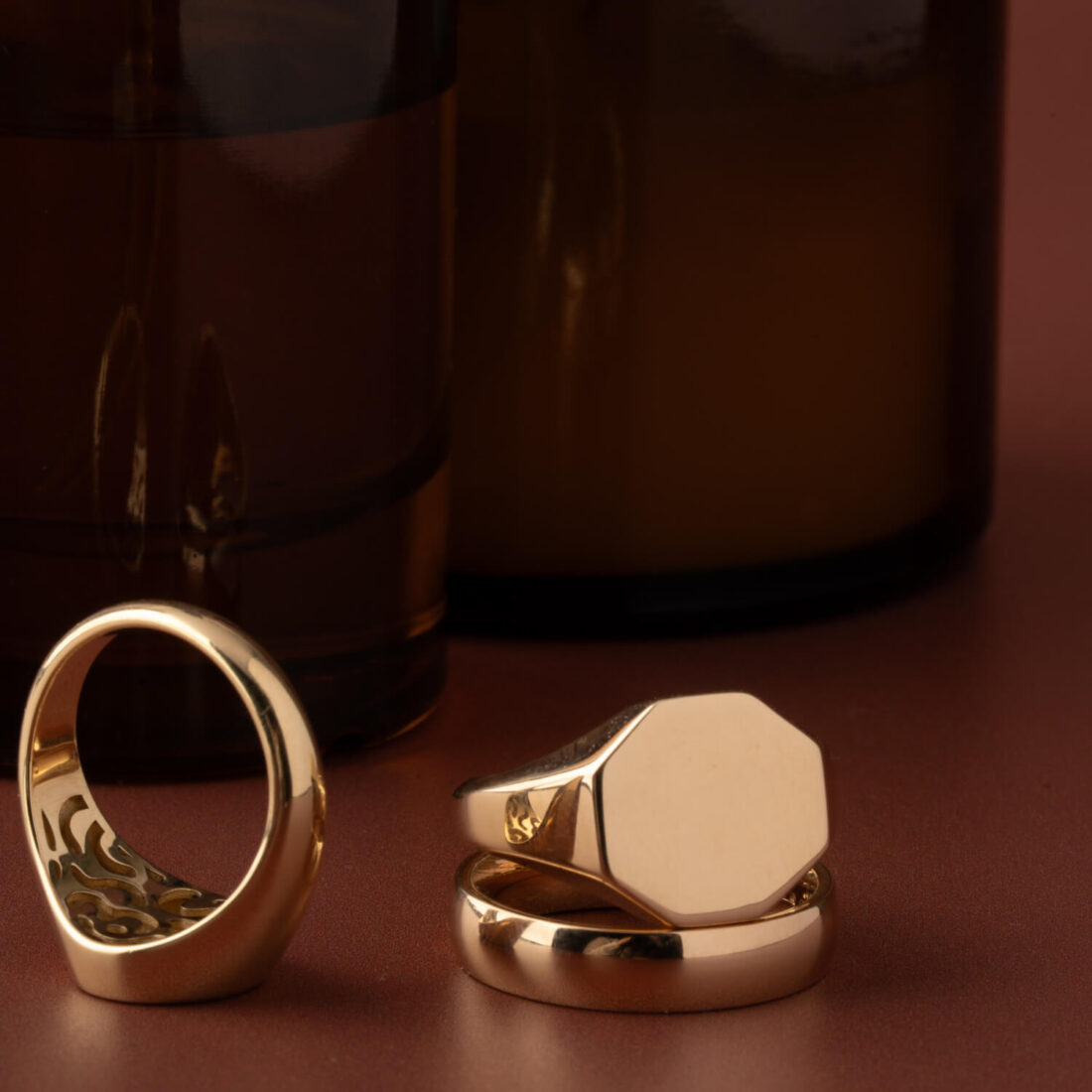 Octagon Gold Ring - The Gold Boutique Florence