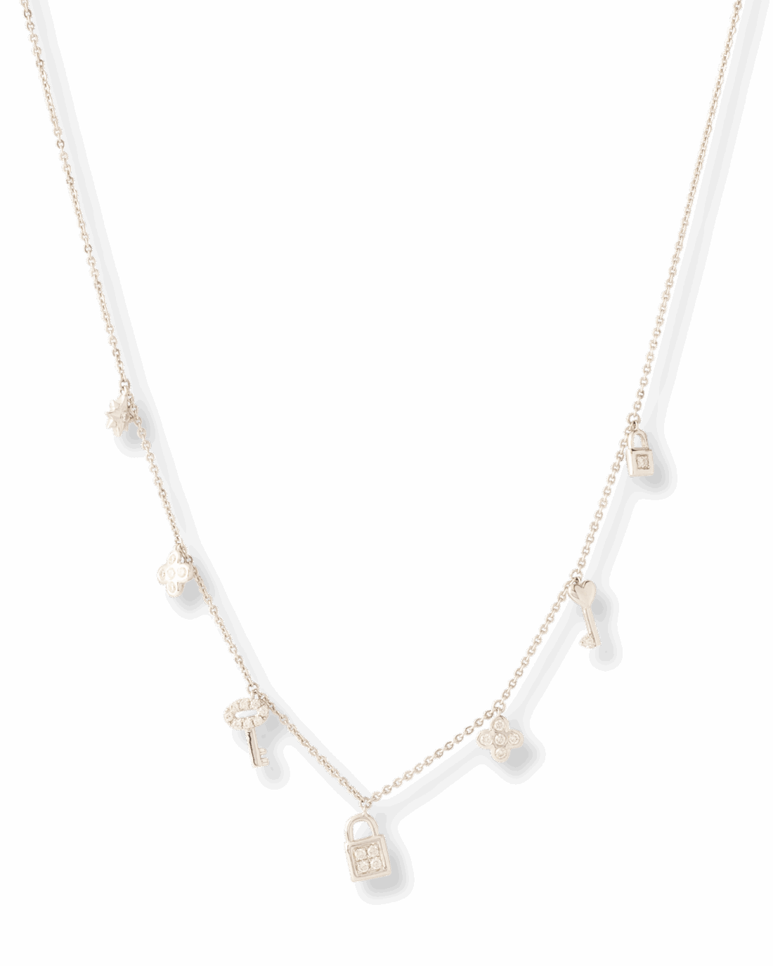 Pavé Charm Necklace - The Gold Boutique Florence